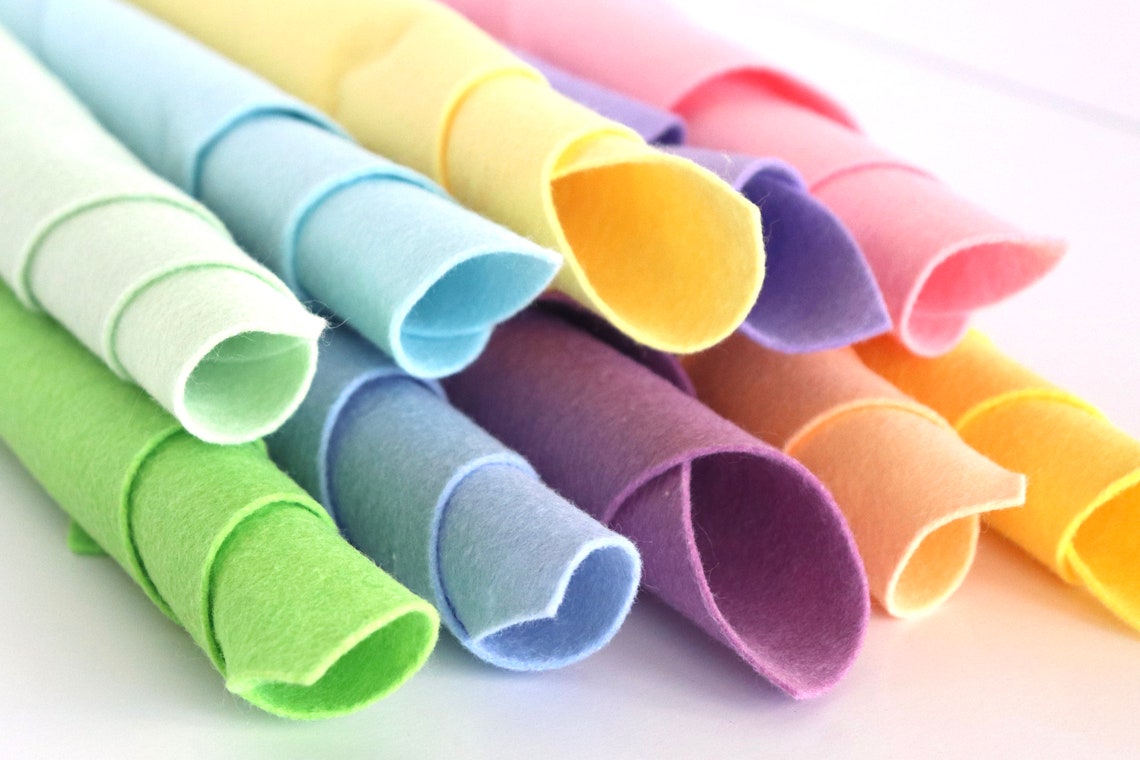 Soft Pastel Wool Felt Collection/ Wool Felt / Pastel Felt | Etsy