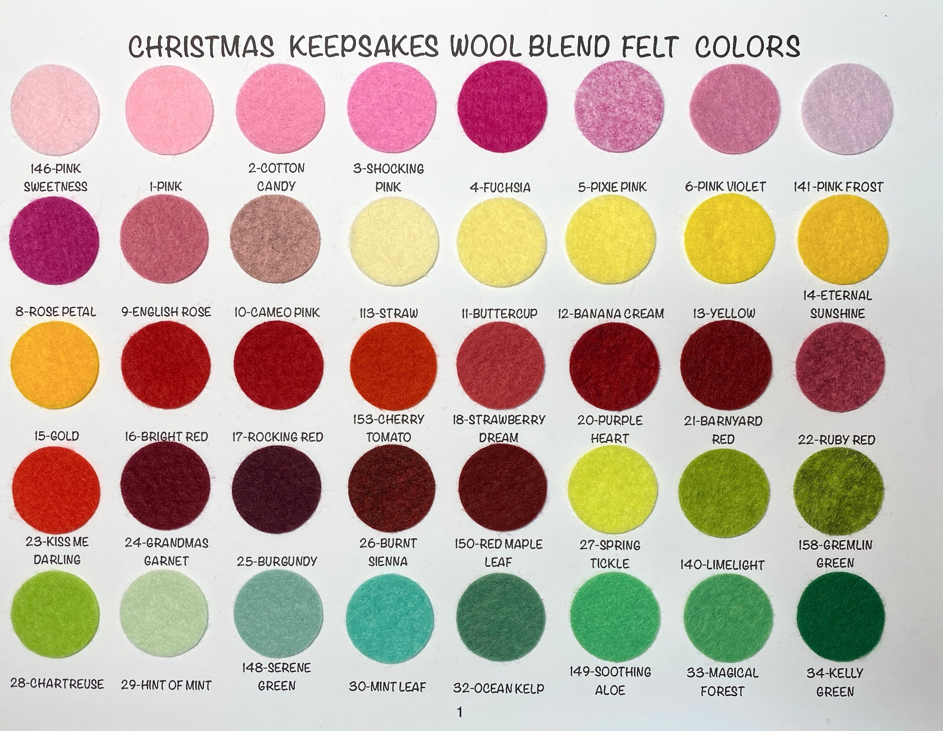 Wool Felt Circles 1 Inch Choose Your Own Colors and Quantity - Etsy