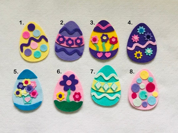Easter Craft Easter Egg Felt Kit Egg Decorating Kit Easter - Etsy
