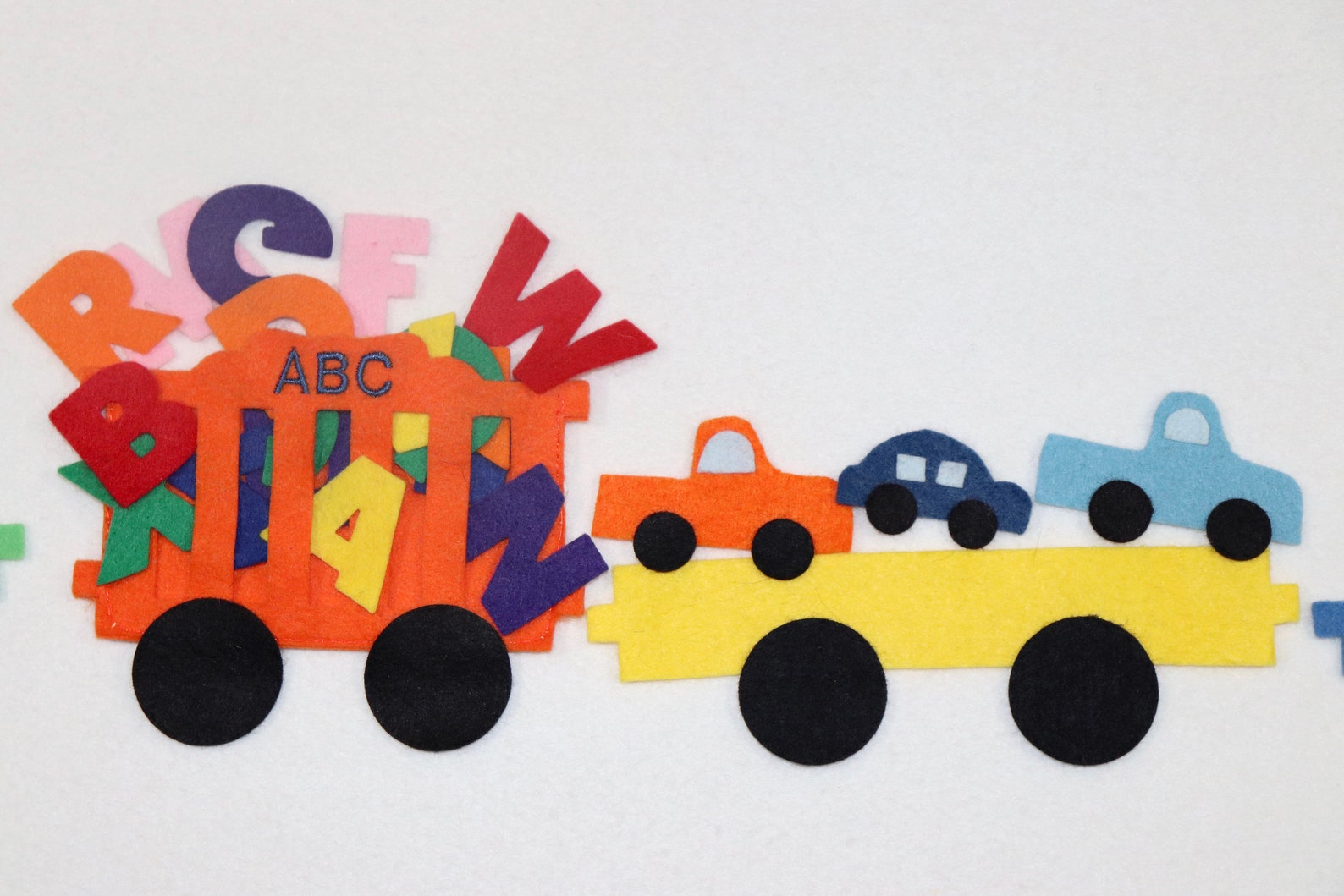 Alphabet train felt board set montessori toys toddler | Etsy