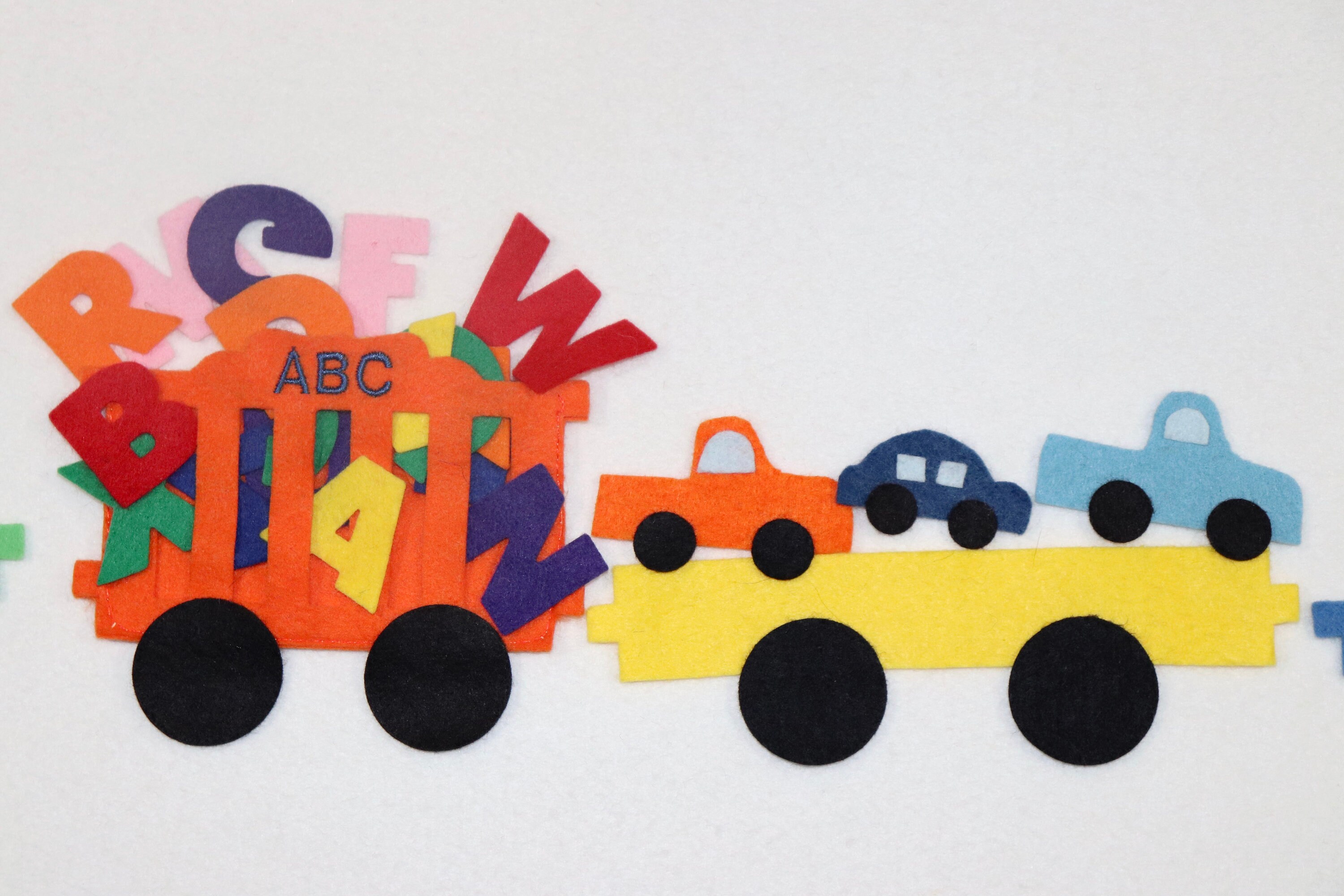 Alphabet train felt board set montessori toys toddler | Etsy