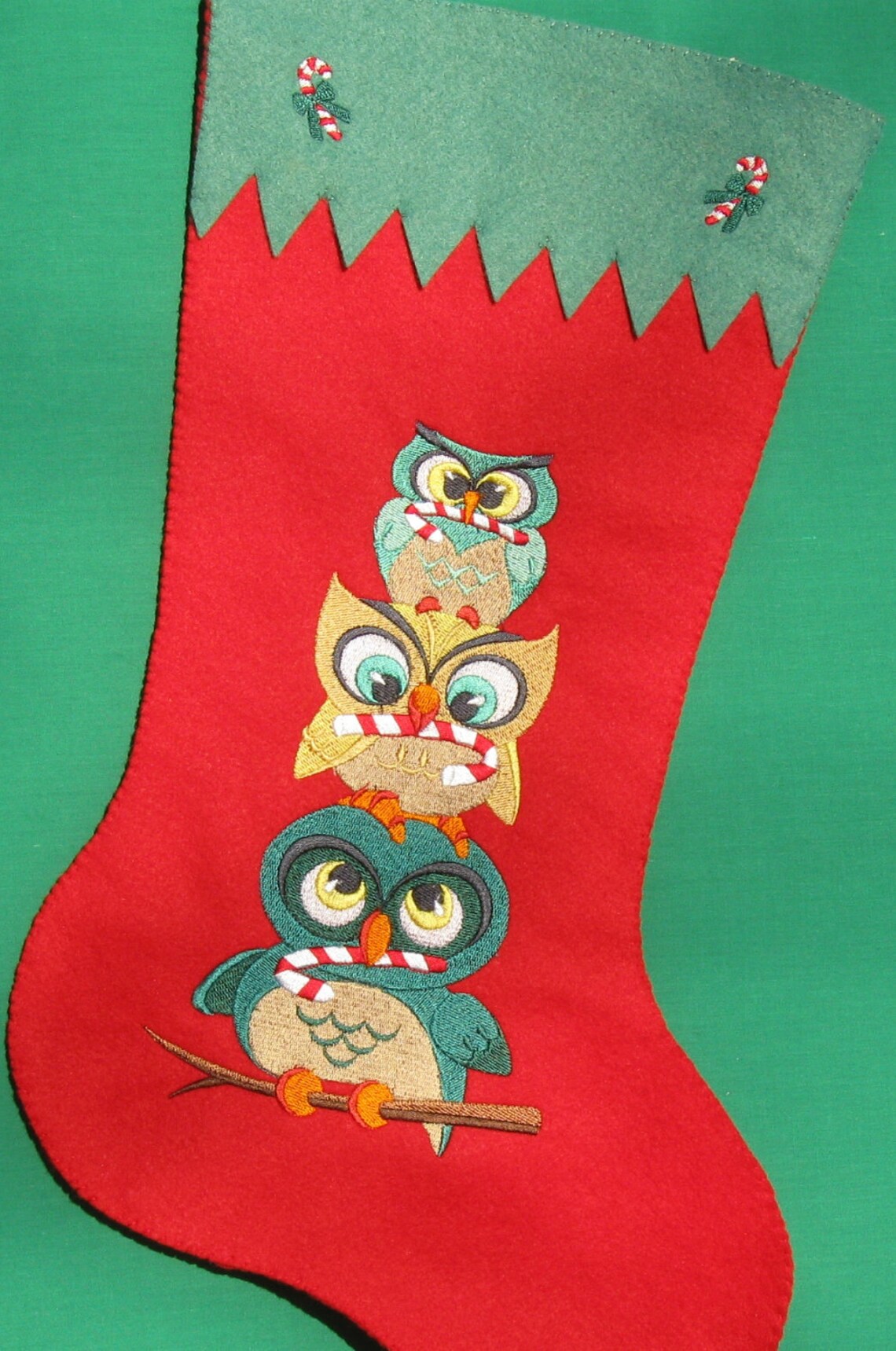 Felt Owl Christmas Stocking , Personalized Christmas Stocking, Custom ...