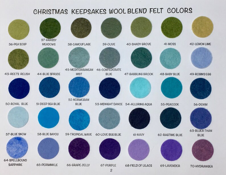 Wool Felt Circles 1 Inch Choose Your Own Colors and Quantity | Etsy