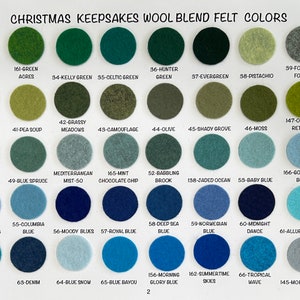 Complete Set of 159 -6"x9" Wool Blend Felt Sheets Plus a Color Chart ...
