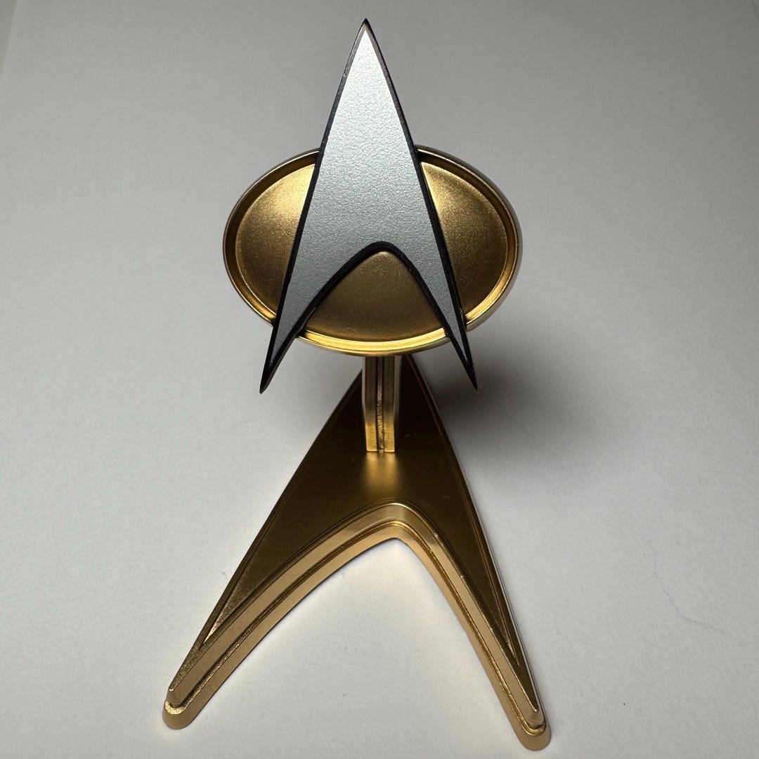 Trek TNG Inspired Resin Prop Replica Combadge With Display Stand. - Etsy