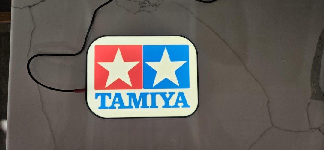 Tamiya Rc Led Light Box Sign Wall Mount or Free Standing Usb C Powered ...