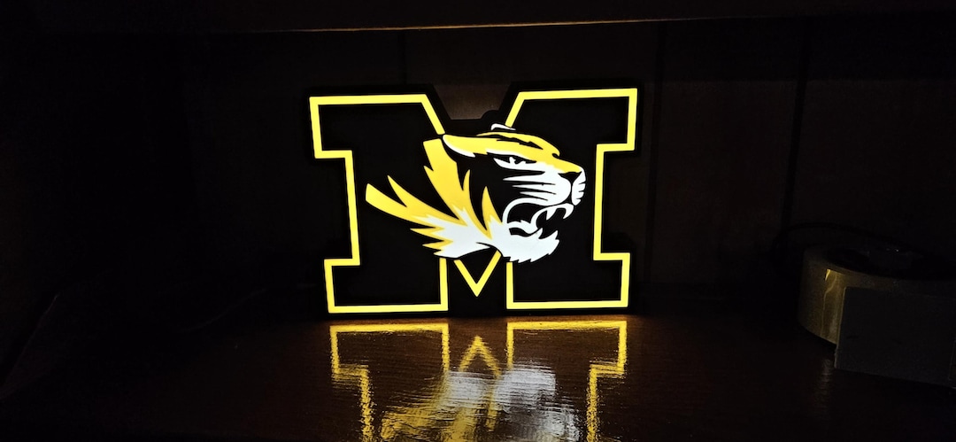 Mizzou Tigers LED 3d Printed Light Box Sign Missouri University MSU - Etsy