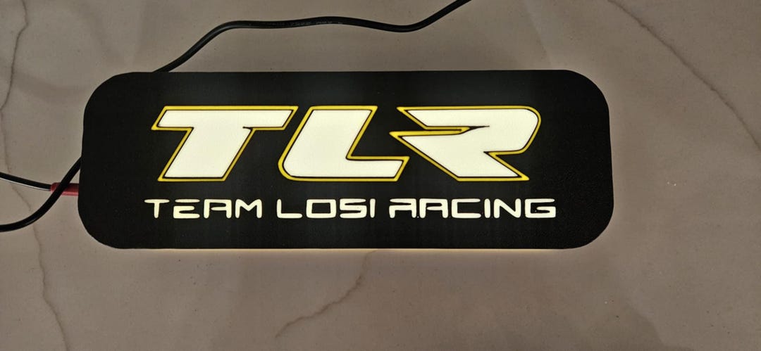 TLR Team Losi Racing Rc Led Light Box Sign Wall Mount or Free Standing ...