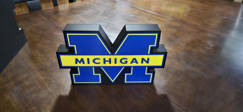 Michigan University LED 3d Printed Light Box Sign MSU - Etsy