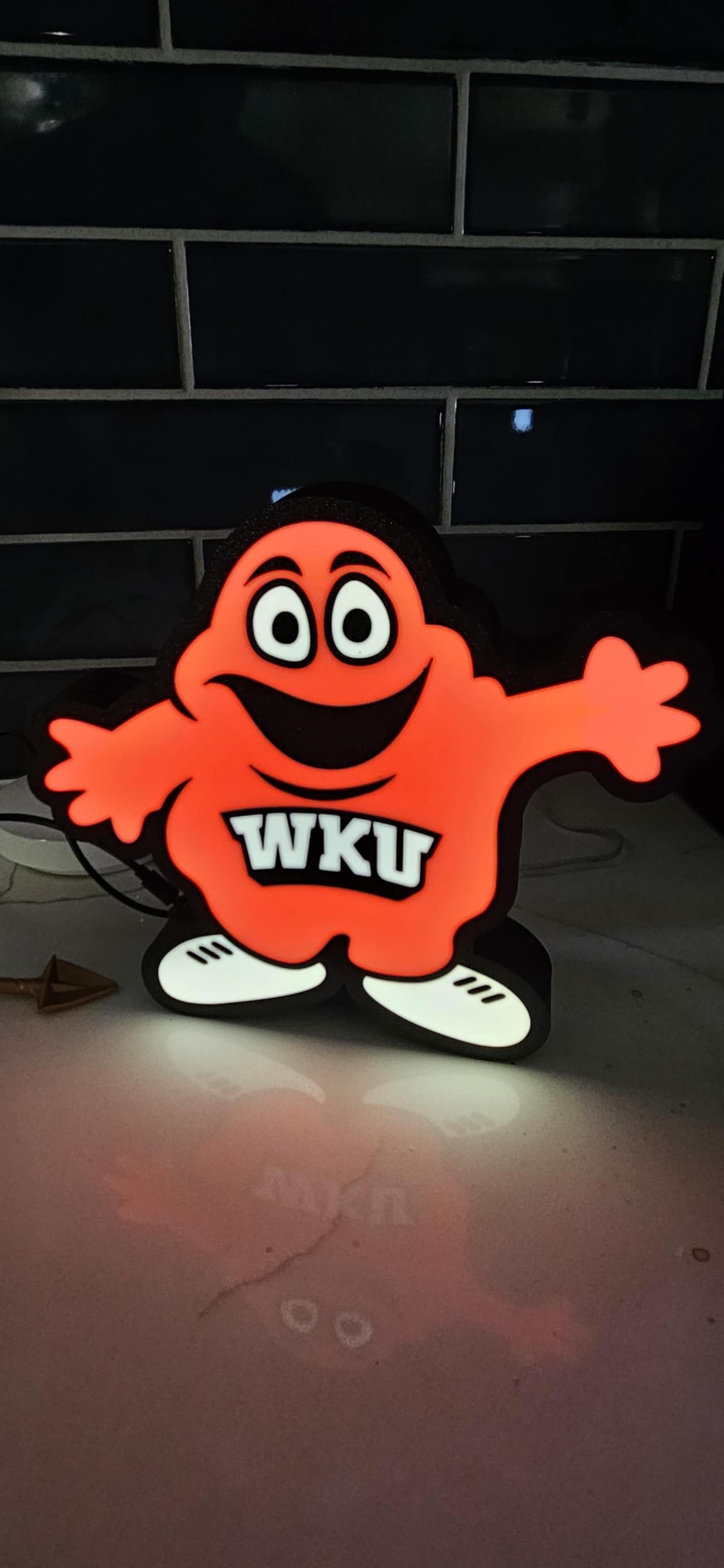 WKU Big Red LED 3d Printed Light Box Western Kentucky University - Etsy