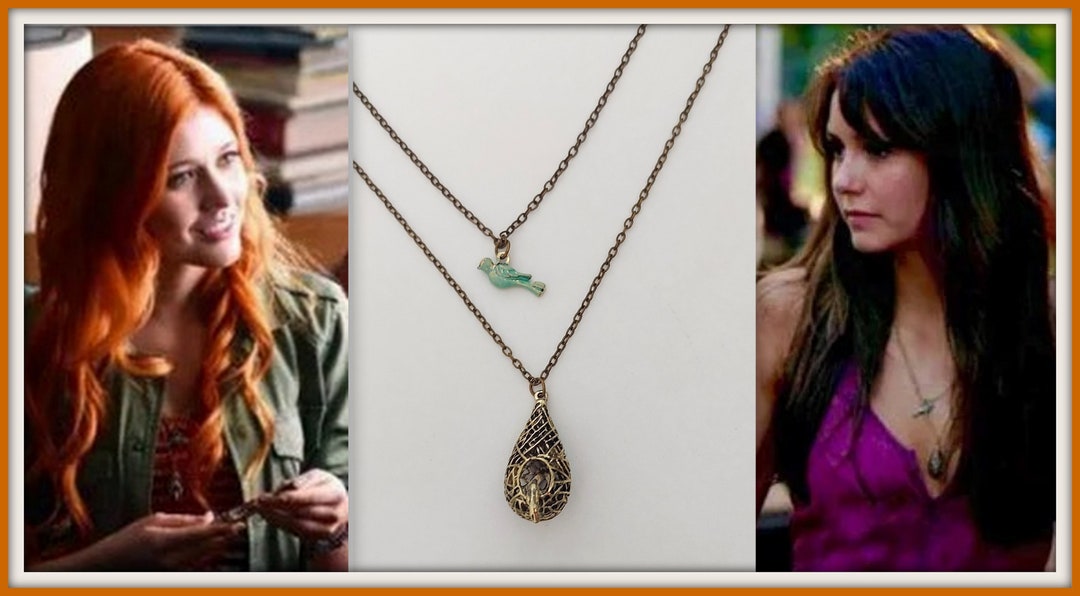 The Vampire Diaries Jewelry Elena Blue Birds Bird Nest Pendant - Etsy