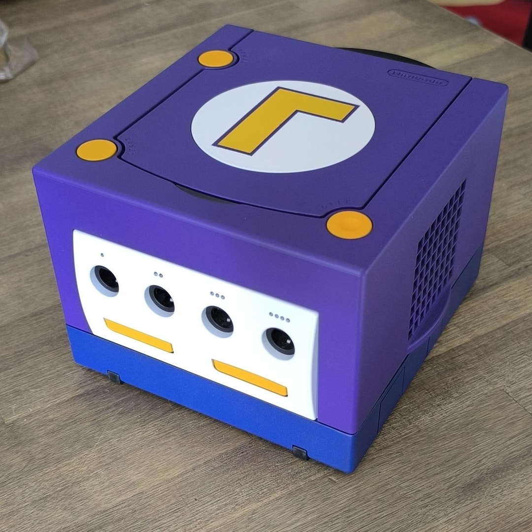 Console Nintendo Gamecube Themed Waluigi Mario Character Peach Bowser ...
