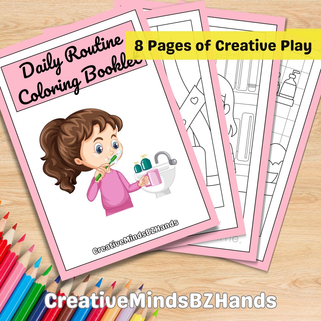 Daily Routine Coloring Booklet for Kids Learning Tool - Etsy