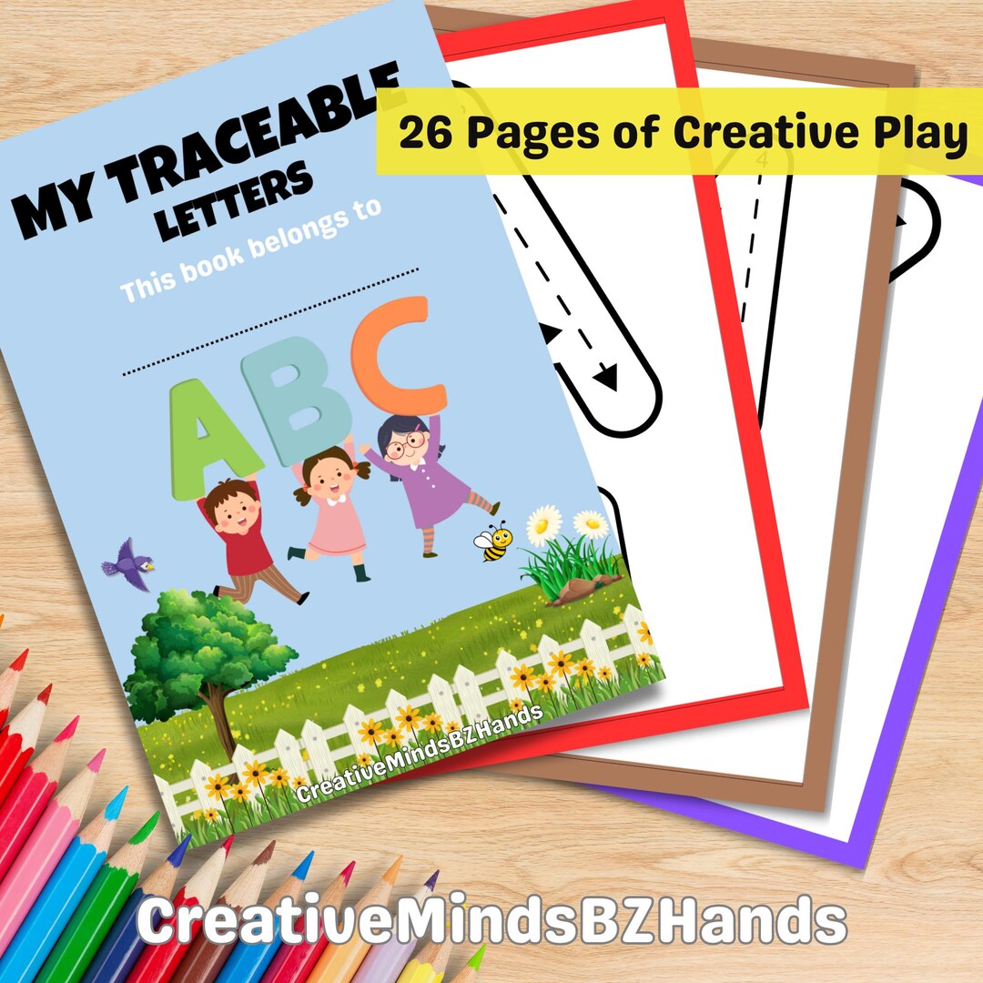 Traceable Letters Busy Book for Kids Alphabet Tracing Activity Book ...