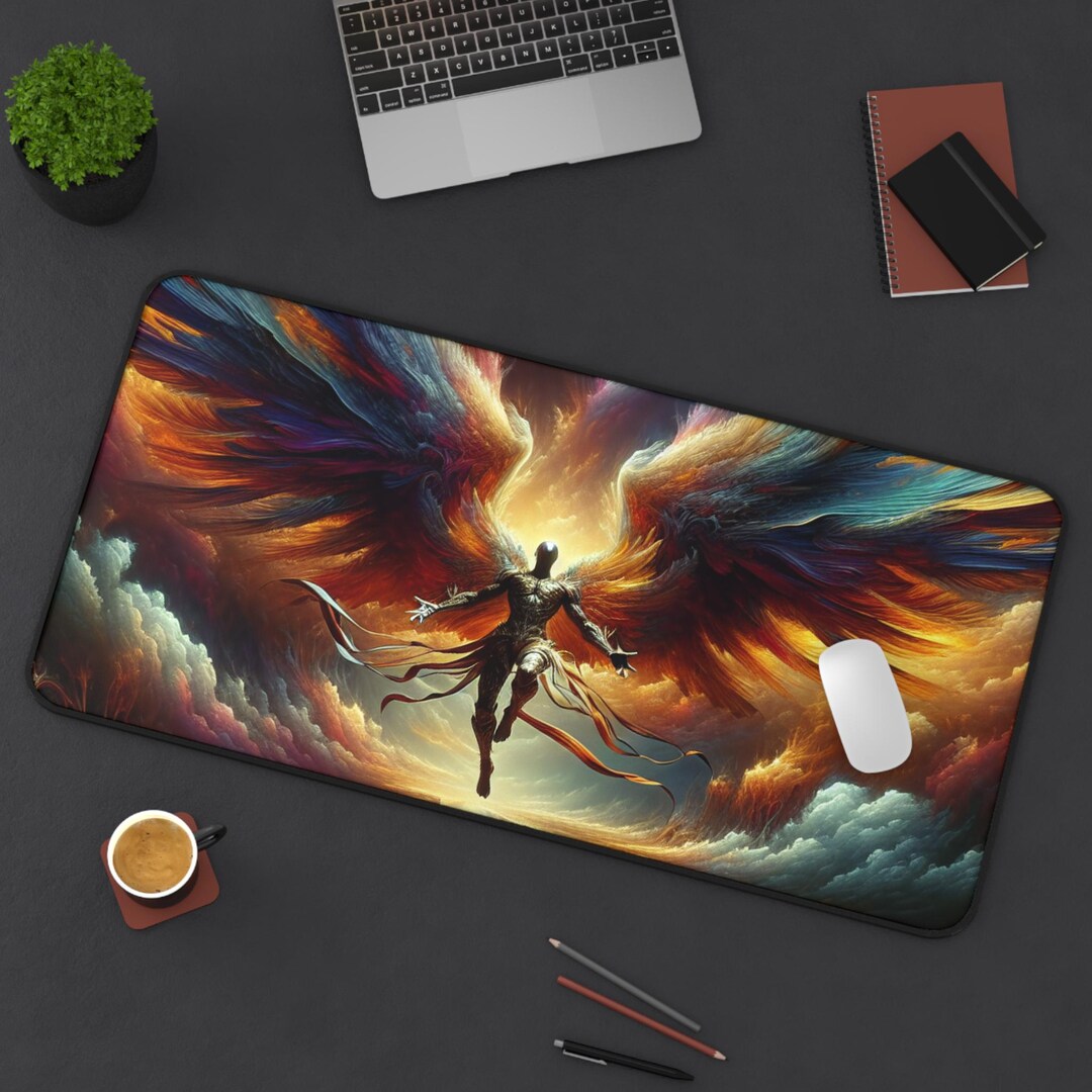 Angel Desk Mat, Heavenly Workspace Accessory, Cherub Mouse Pad, Divine ...