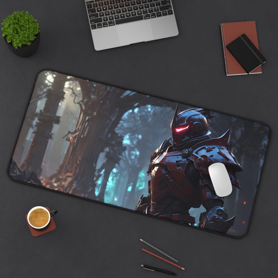 Desk Mat - Scarlet Knight, Red Knight Mouse Pad, Gaming Desk Pad ...