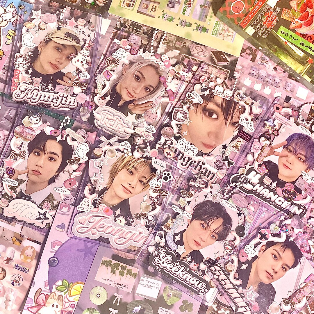Y2K Yami Kawaii SKZ Deco Top Loader Keychains | Handmade Kpop Photocard ...
