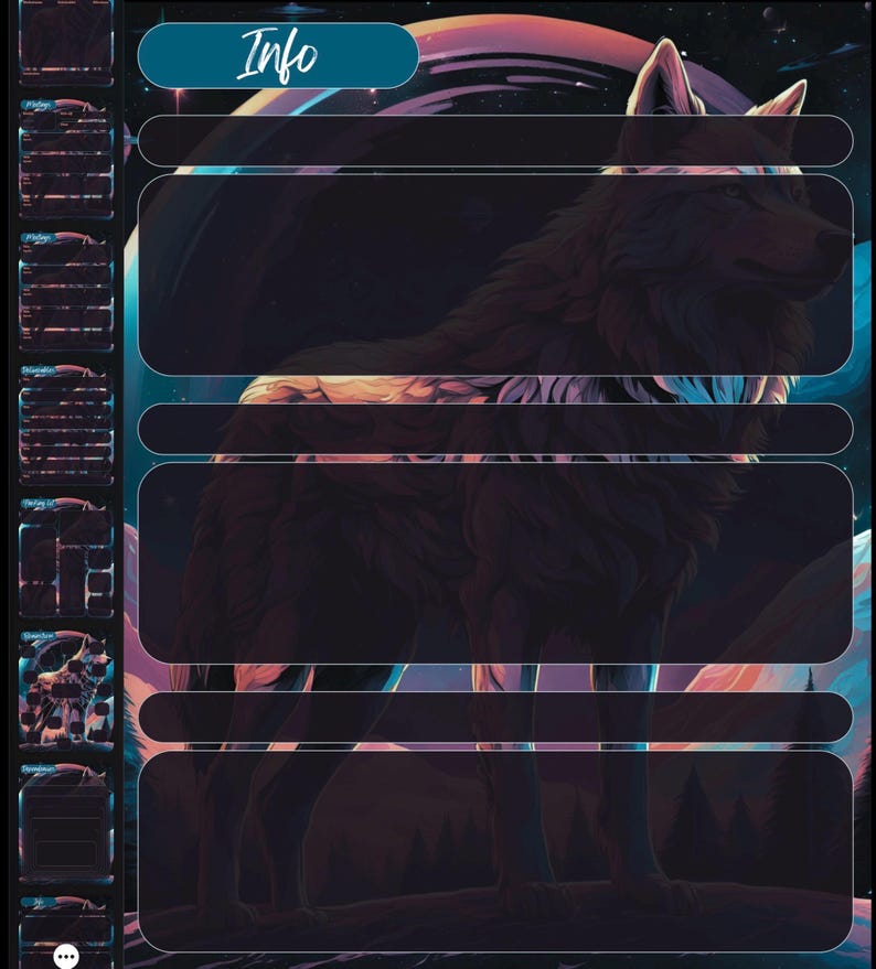 Digital Project Notebook | Wolf Theme | Notes, Ideas, Tasks, Decisions ...