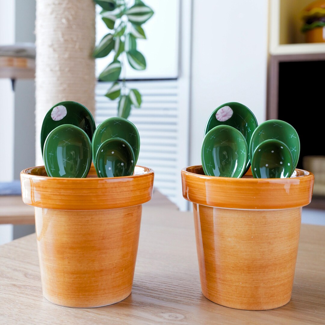 2 X Cactus Measuring Spoons Sets/measuring Cup/cute Gift/kitchen Tool ...