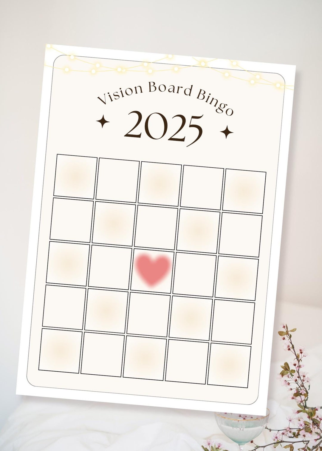 2025 Vision Board Bingo Card: Printable Manifestation Tool (PDF ...