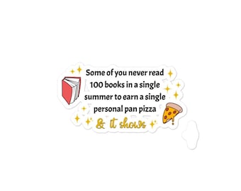 Summer Reading Pizza Reward Sticker - Etsy
