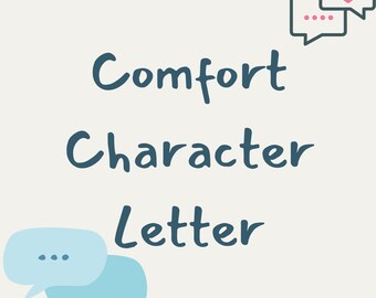 Comfort Character Letter (digital) - Etsy