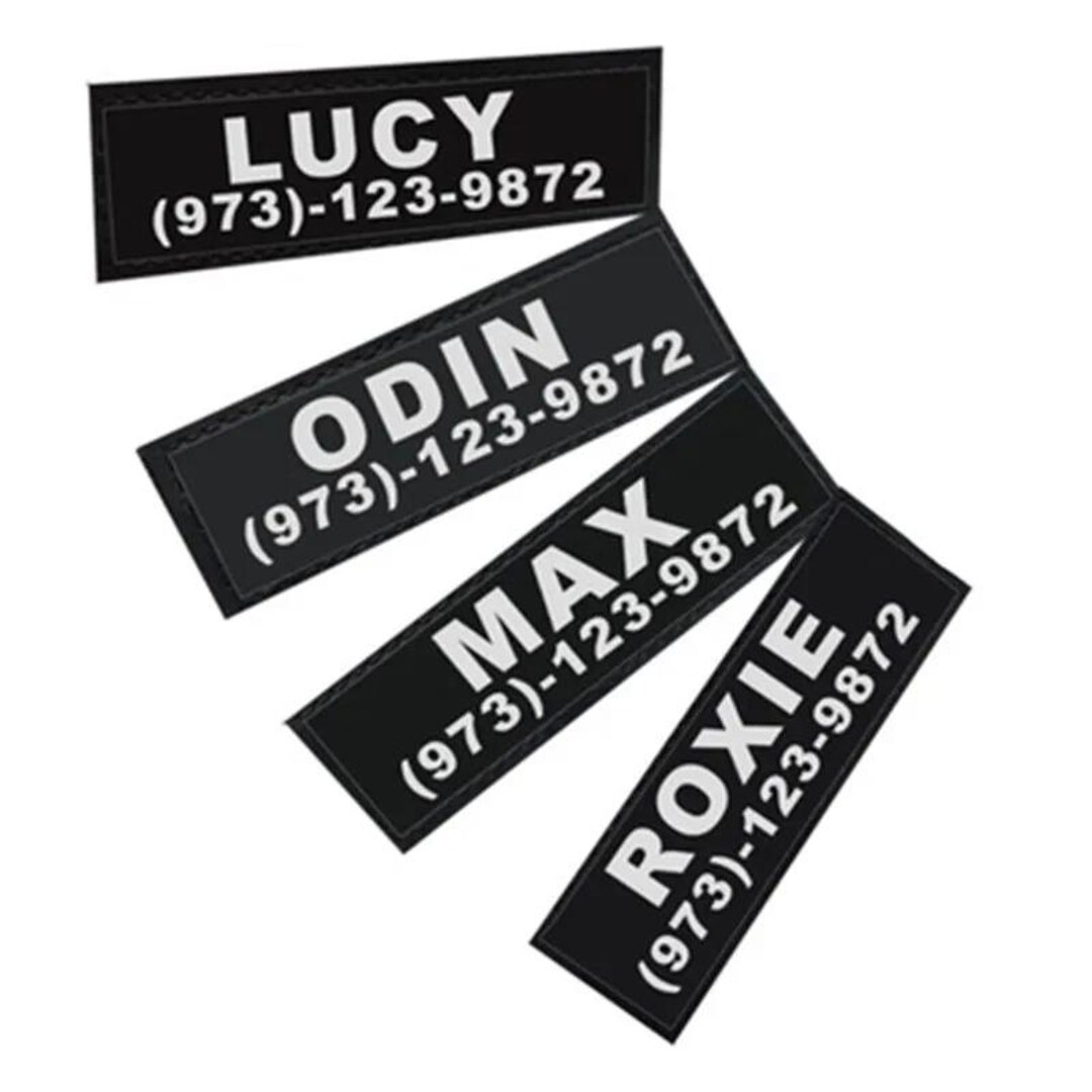 Custom Name Dog Velcro Label Pet Chest Strap Velcro Embroidered Patch ...