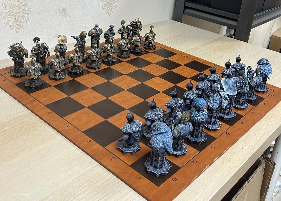 Handmade Resin Elden Ring Chess Set 32 Pieces - Etsy