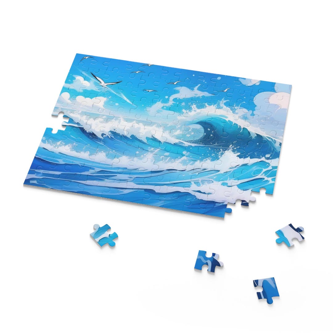 Ocean Wave Puzzle - Relaxing Ocean Art, 120, 252, 500-piece Options ...