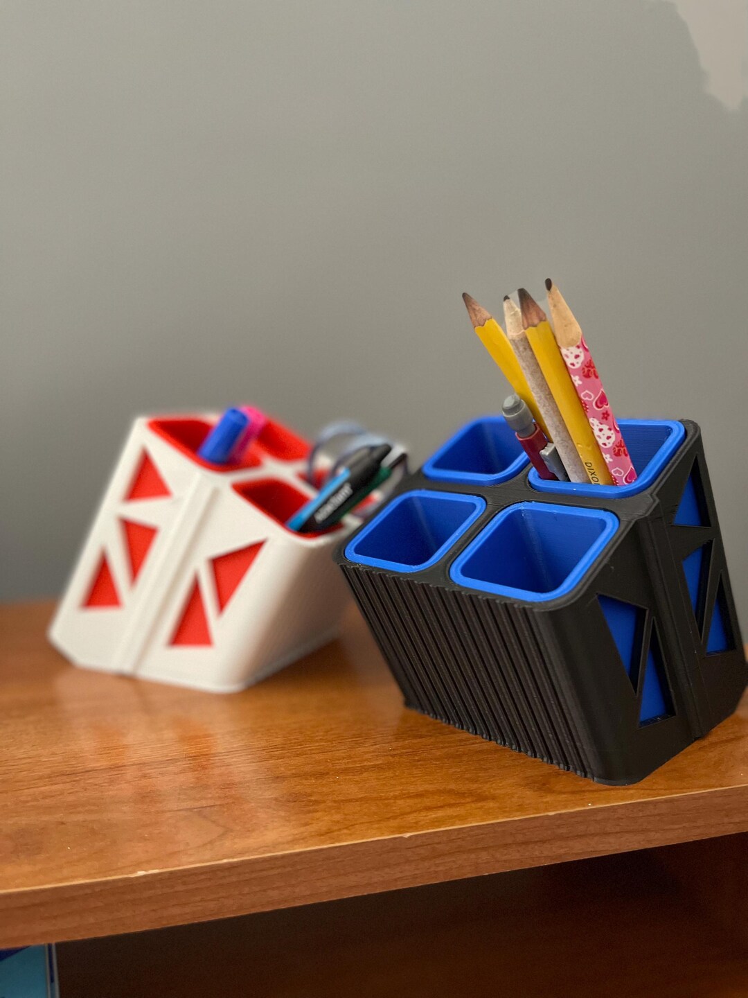 NEW COLORS - Futuristic Office Pencil Holder Decor - Etsy