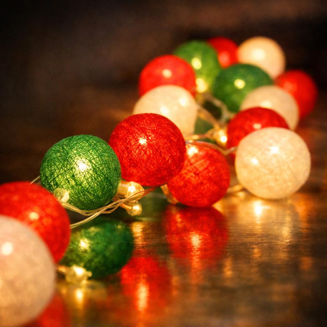 Joyeux Noël LED Cotton Fairy Lights - Etsy