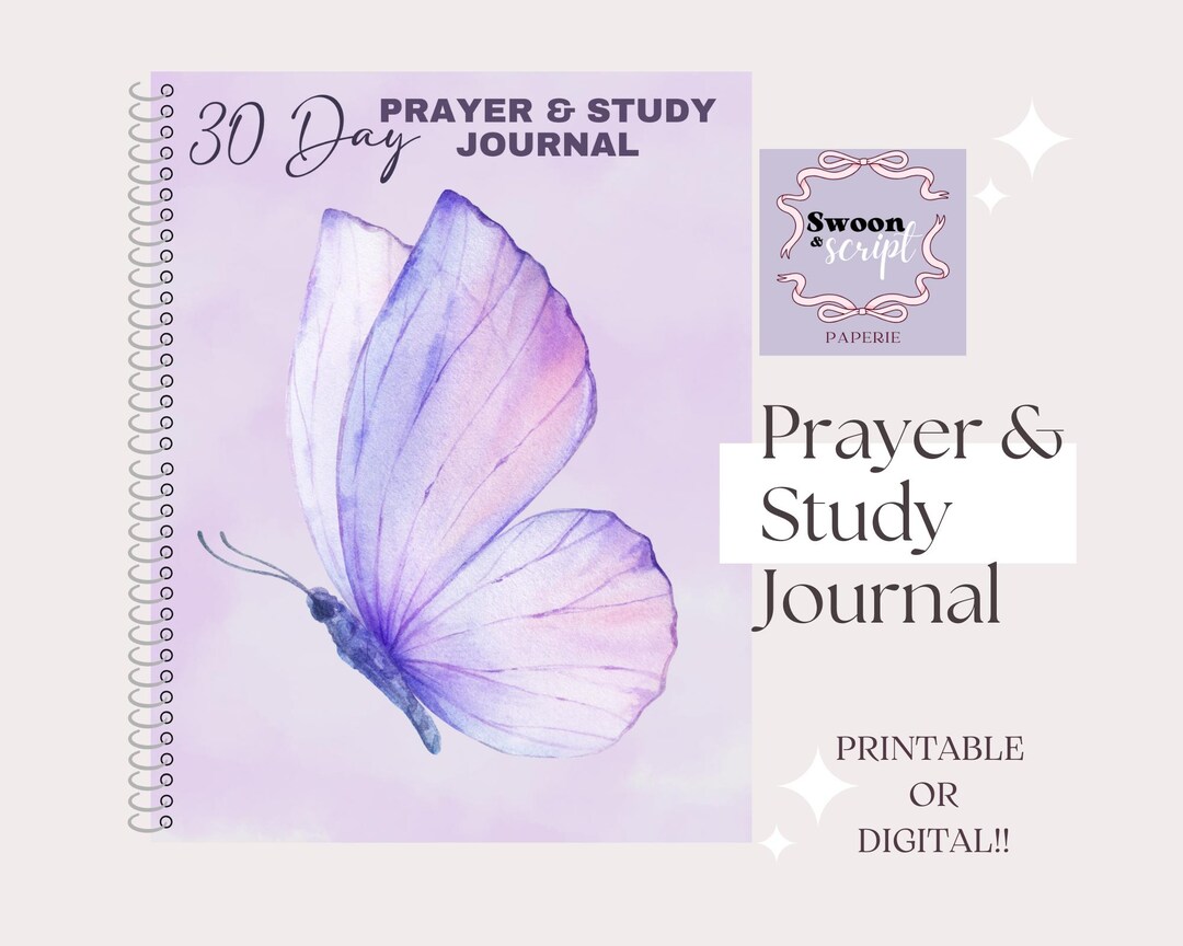 30-day Prayer Journal | Bible Study Printable & Digital Planner ...