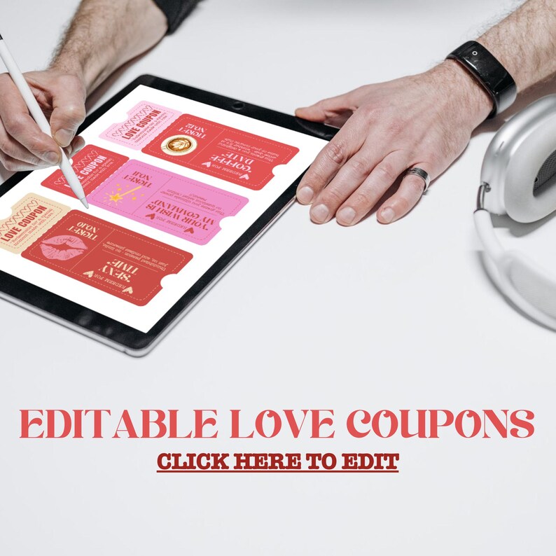 Editable Printable Love Coupons - Etsy