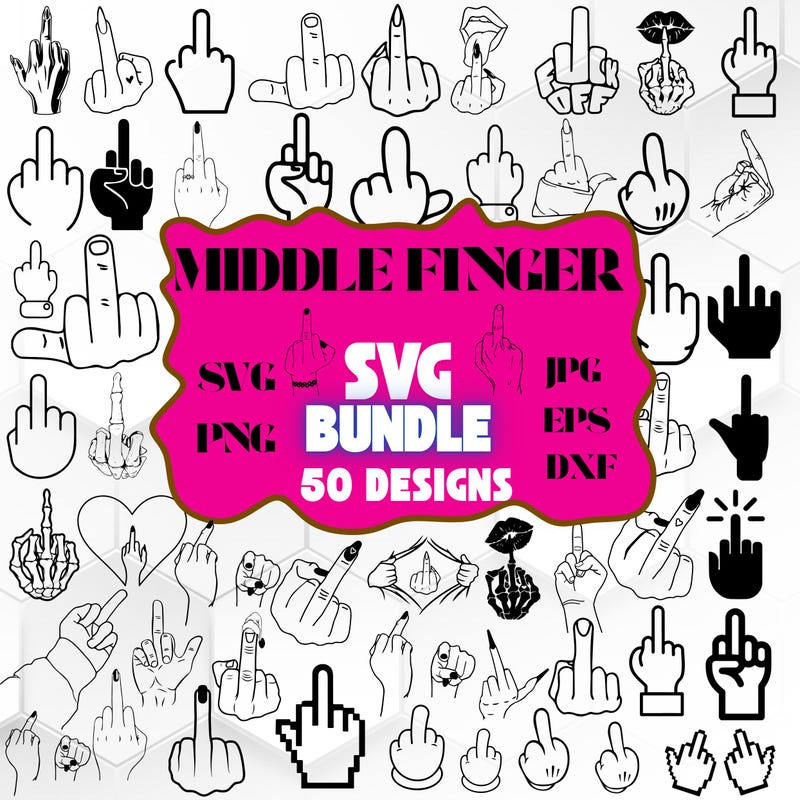 Middle Finger Cricut File - Etsy
