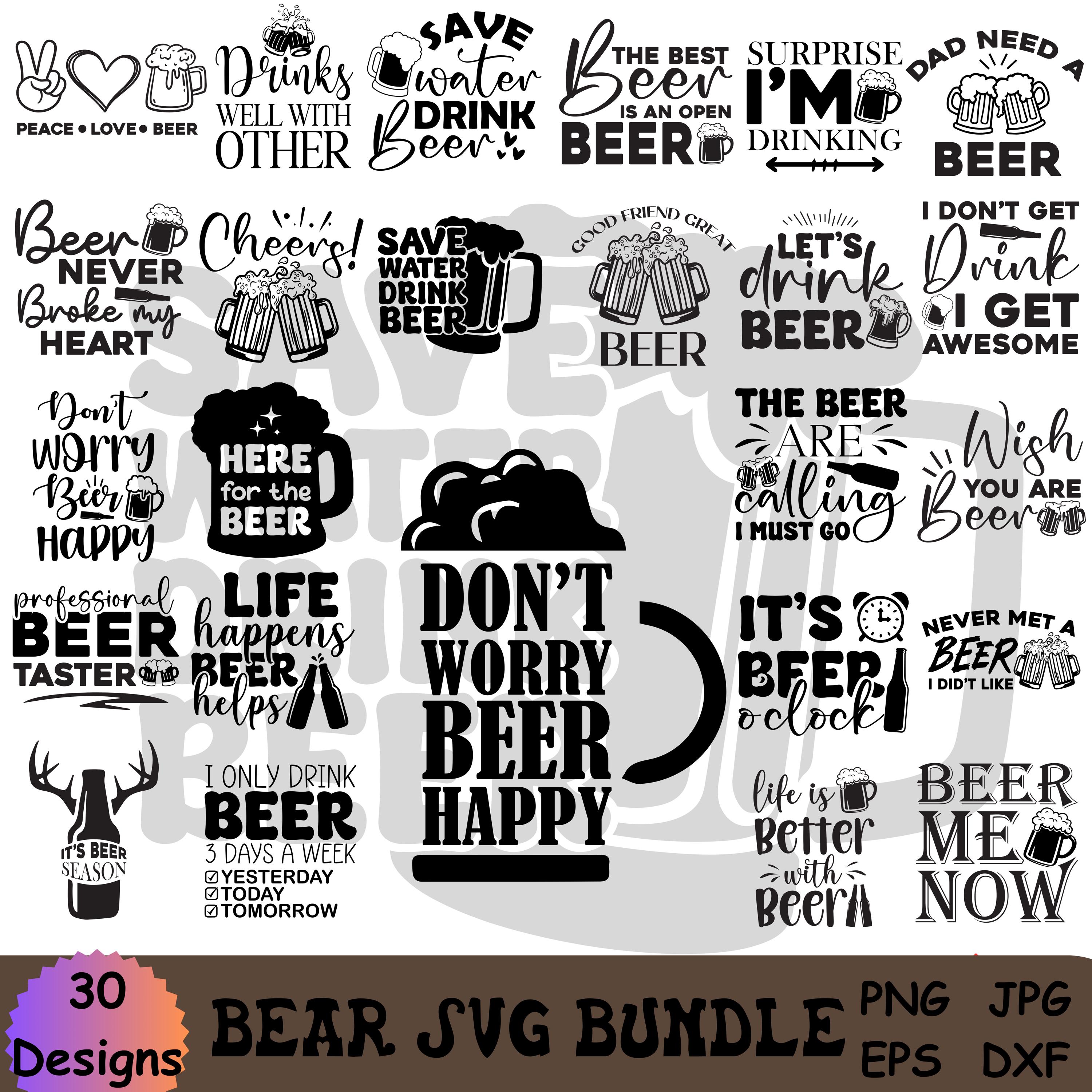 Beer SVG Bundle, Funny Alcohol Svg, Sarcastic Coaster Svg, Beer Lover ...