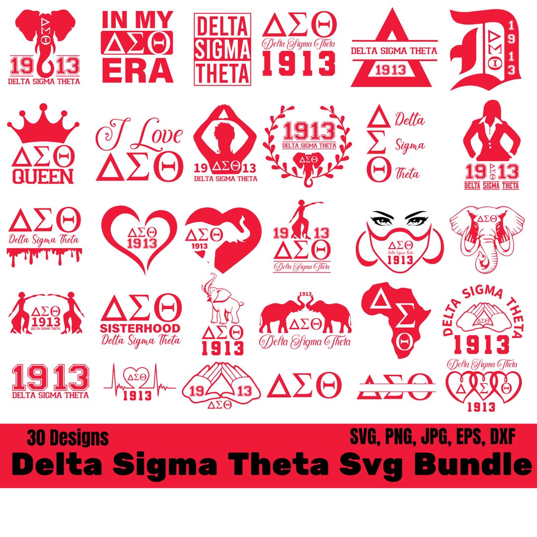 Delta Sigma Theta SVG Bundle: 1913 Greek Letters (digital Files) - Etsy