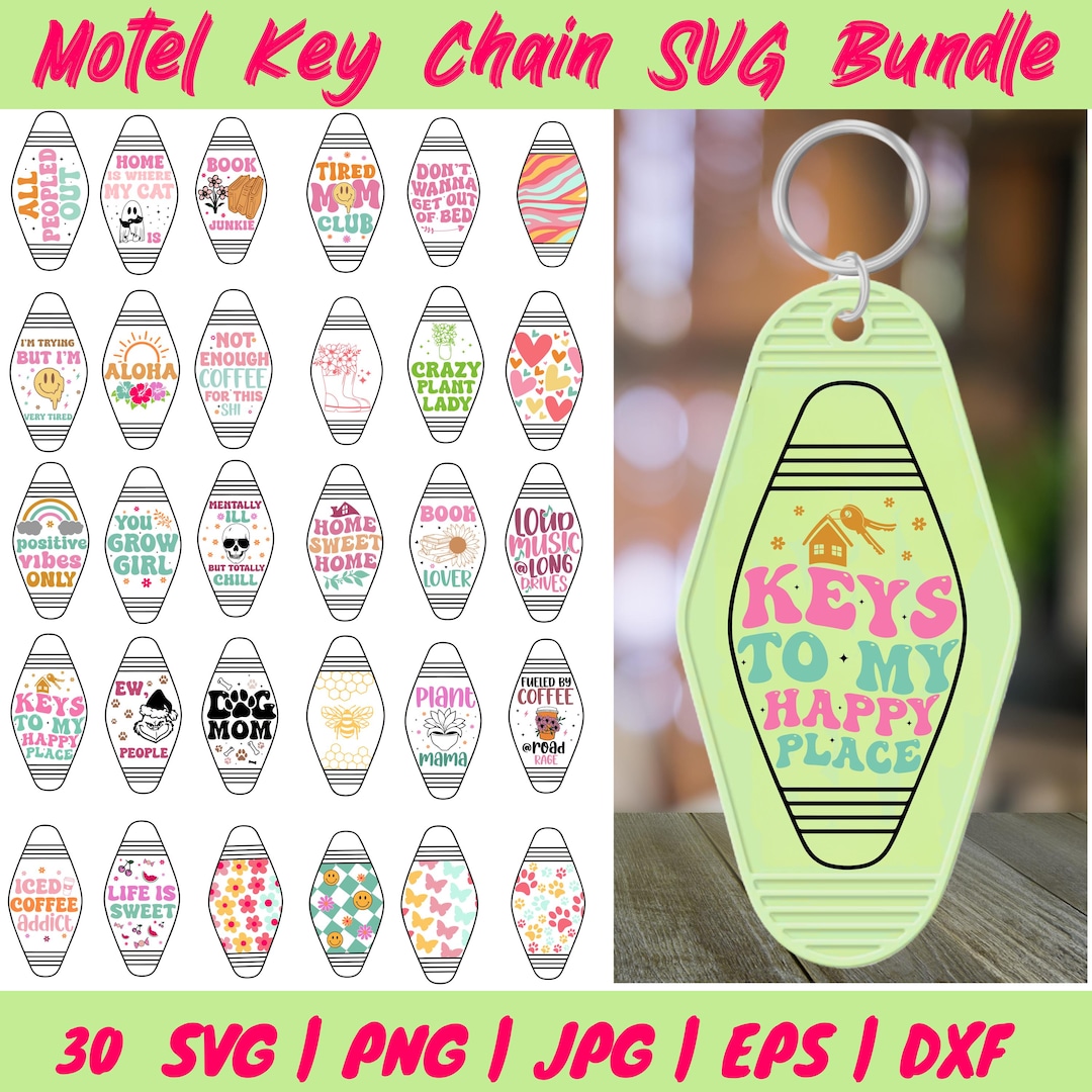 Motel Keychain SVG Bundle, Mega Keychain Svg, Sassy Keychain Svg, Funny ...