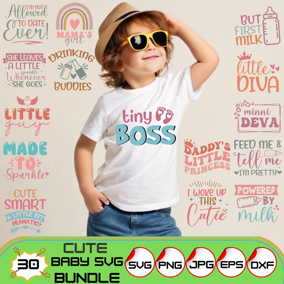 30 Cute Baby SVG Bundle, Baby Shower SVG, Newborn SVG Bundle, Baby ...