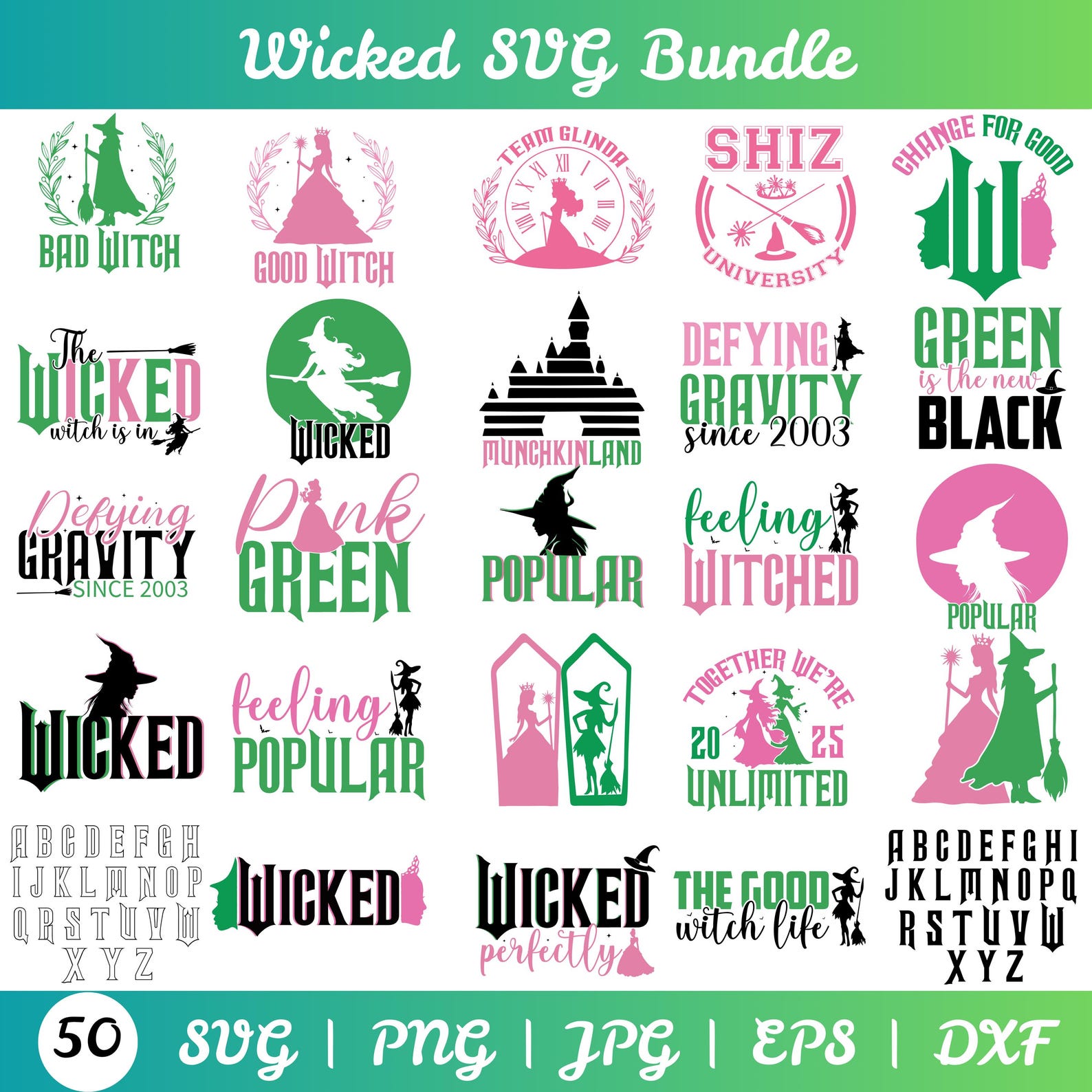 Wicked SVG PNG Bundle, I Have Been Wicked Change for Good Svg, Wicked ...