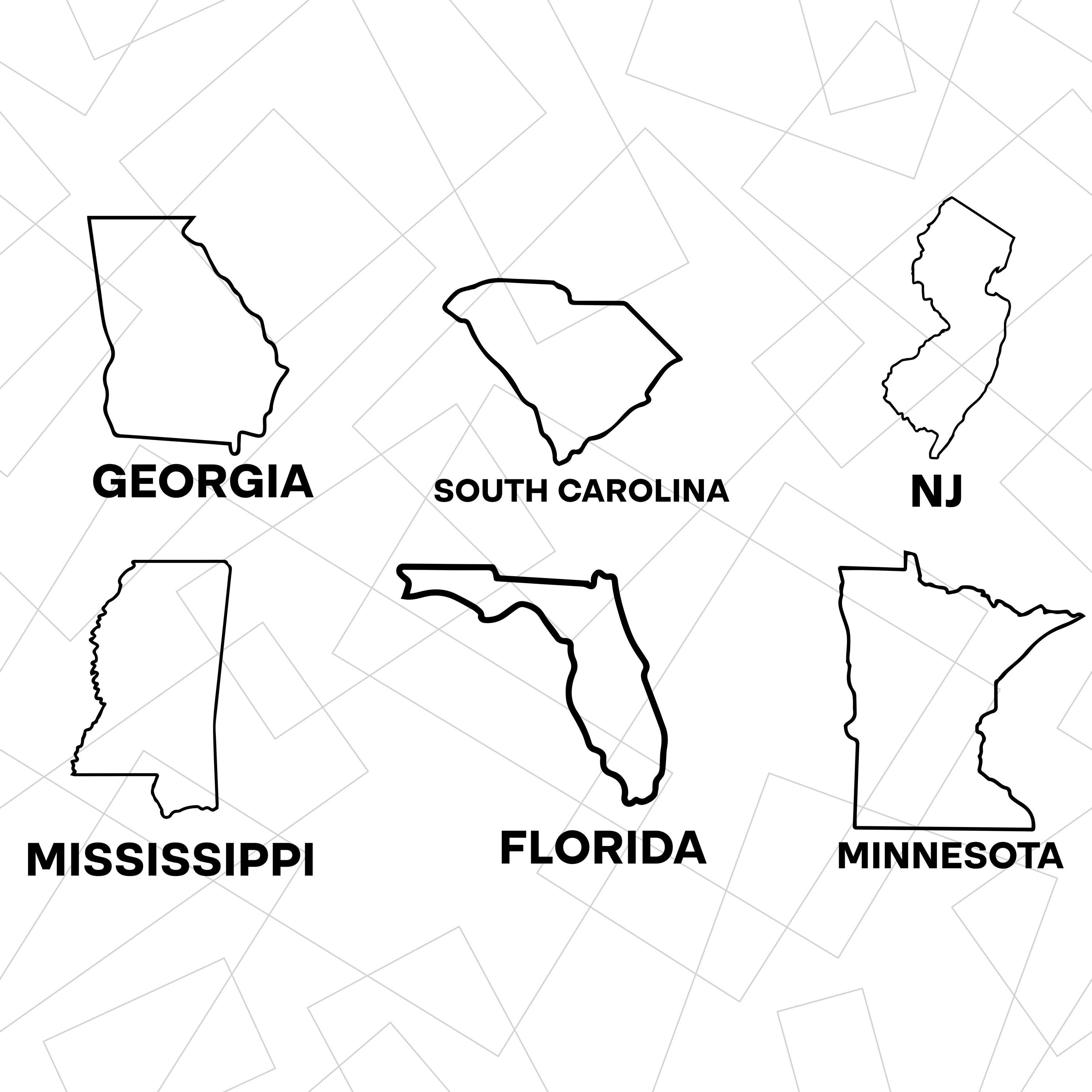 United State Map Outline Shapes, United States of America Map, Perfect ...