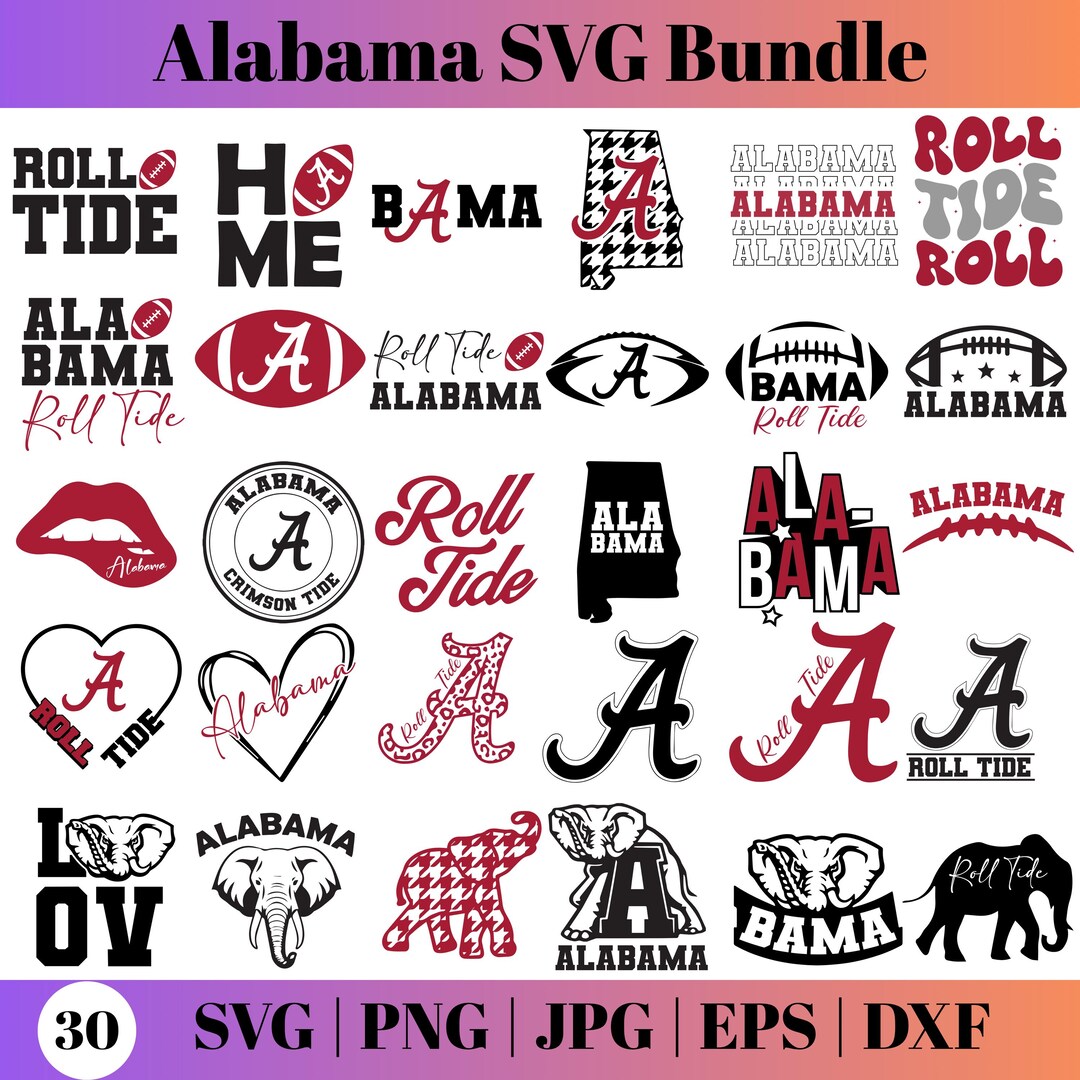 Alabama Svg Bundle, Alabama Sign Svg, Alabama Football Svg, Alabama Png ...
