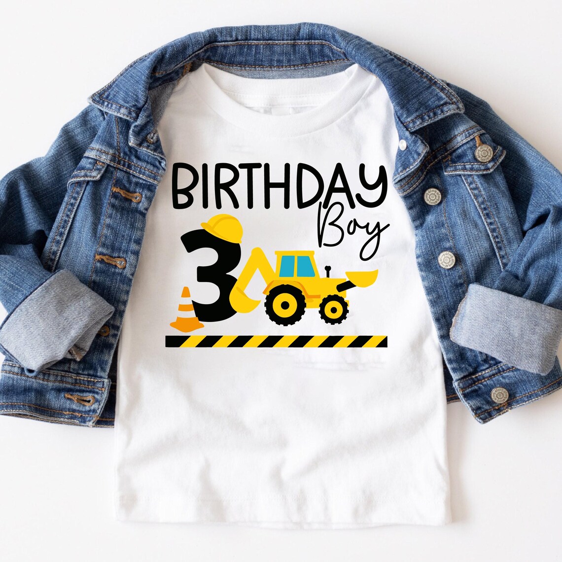 3rd Birthday Boy Excavator SVG PNG, 3rd Birthday Boy Svg, Construction ...