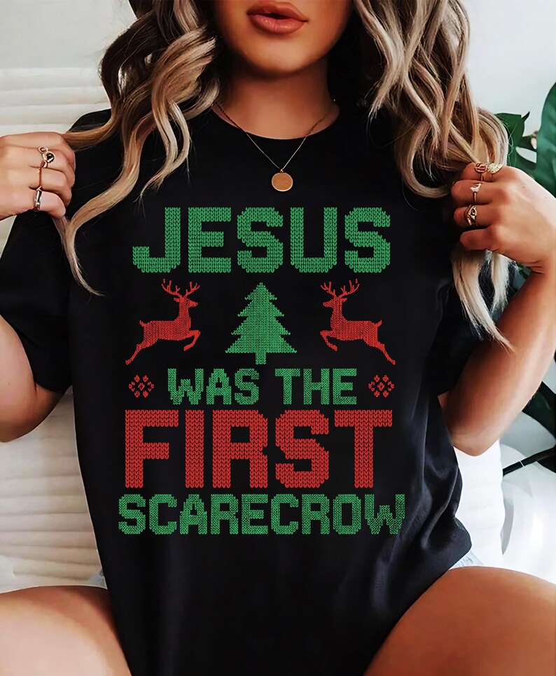 Jesus Was the First Scarecrow SVG PNG, Ugly Sweater Style Christmas Png ...