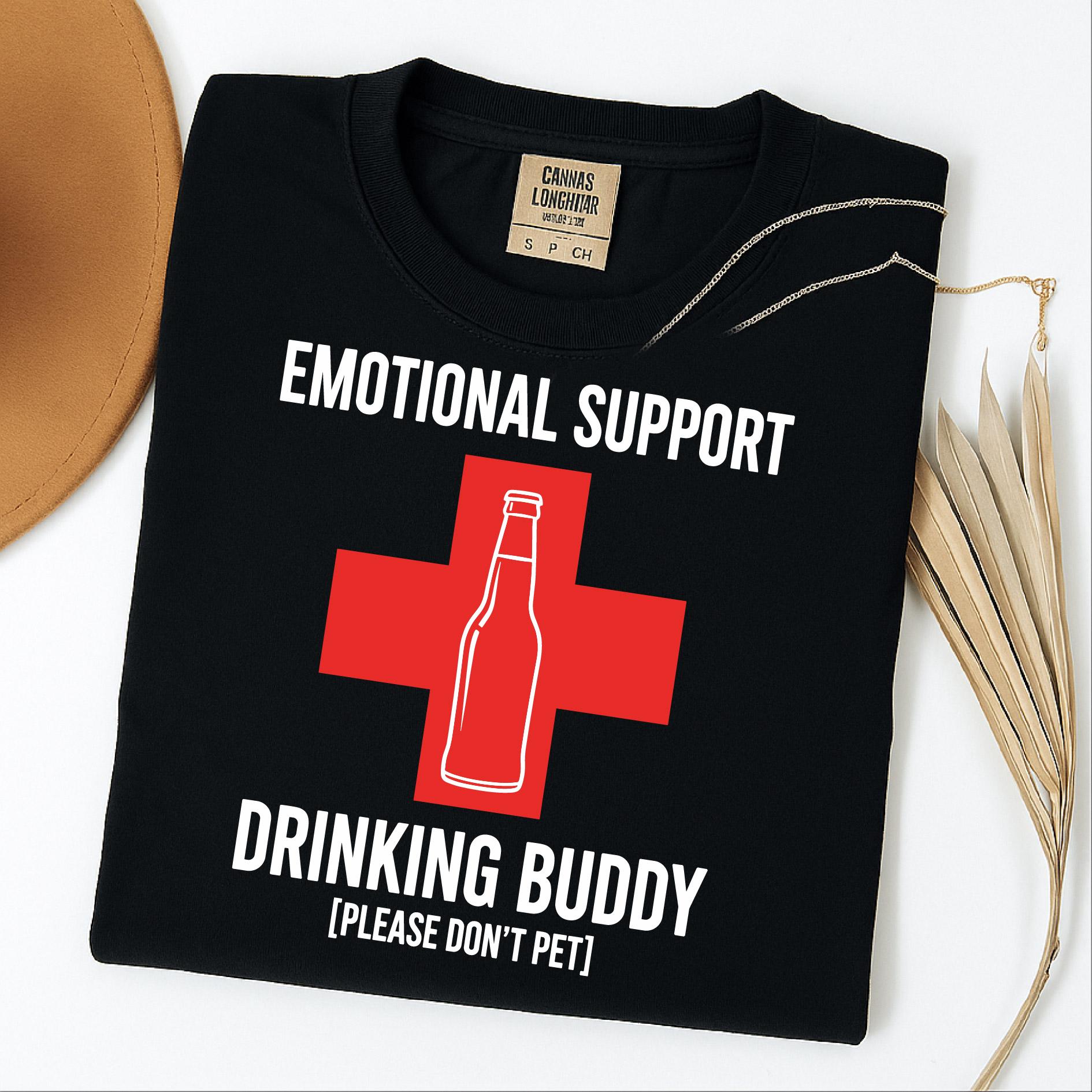 Emotional Support Drinking Buddy SVG, Funny Adult Humor Design (PNG) - Etsy
