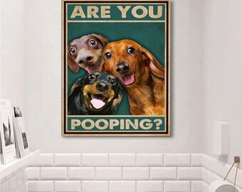 Pooping Dog Poster - Etsy