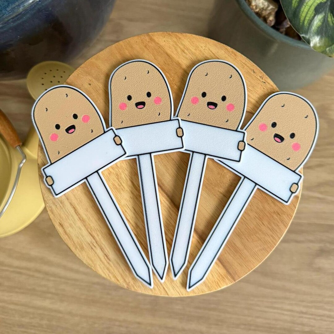 Cute Potato Plant Labels - Garden Markers for Plants - Gift for ...