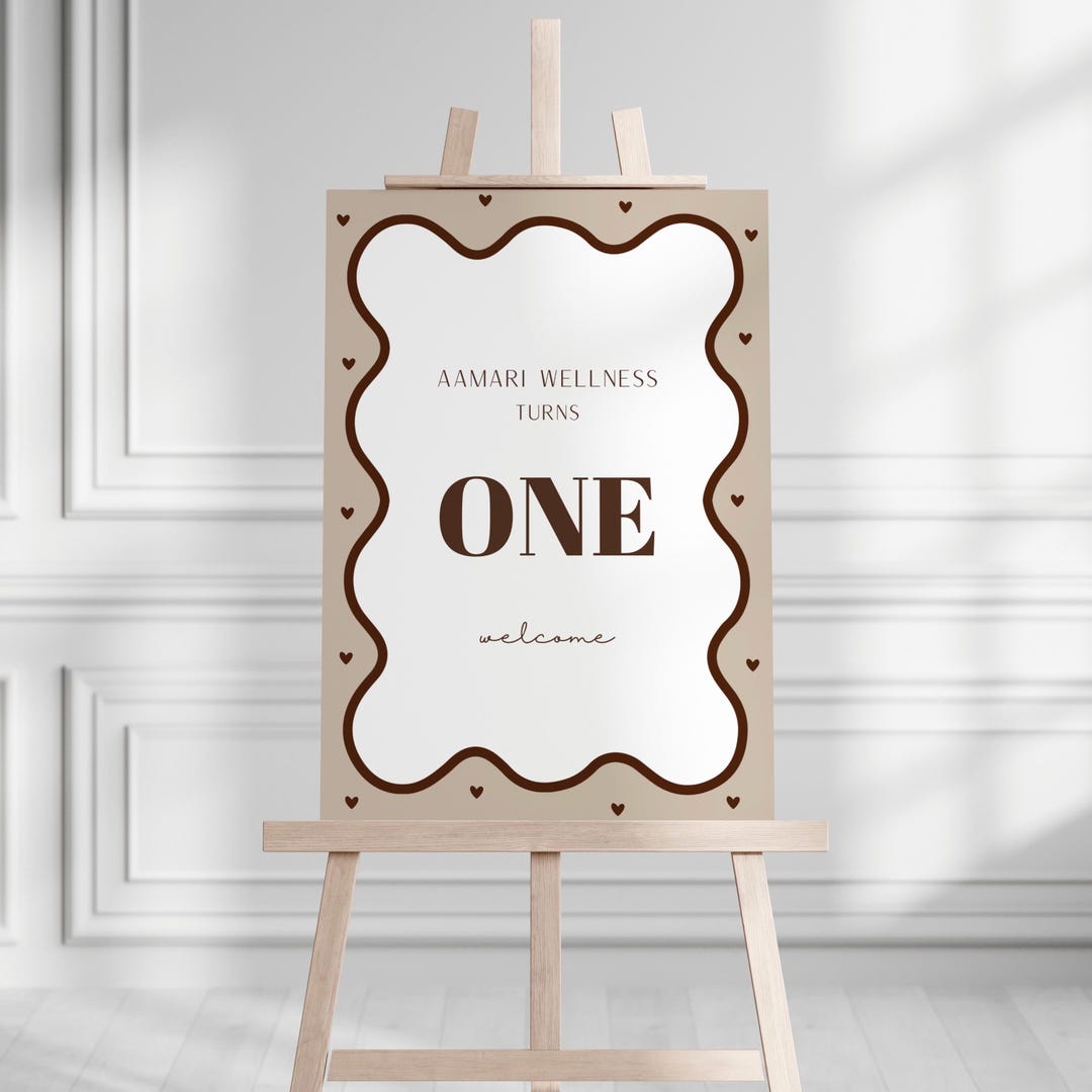 Beige and Brown Event Welcome Sign | Template | Digital File | Instant ...