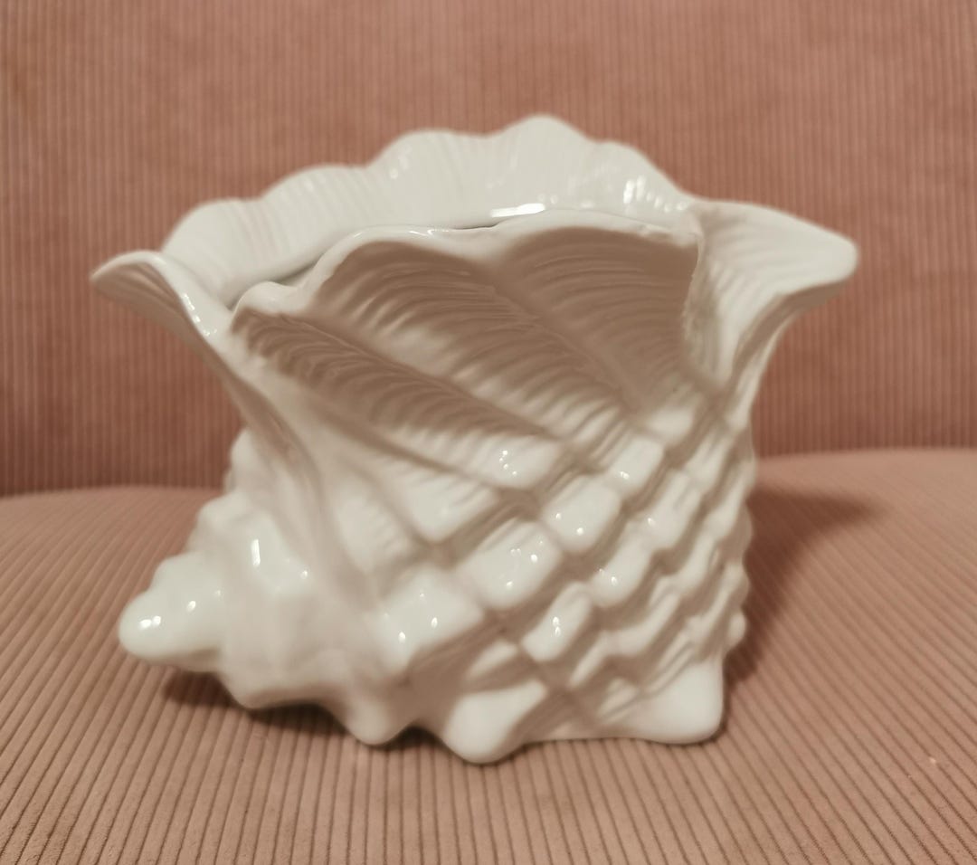Vintage Ceramic Shell Conch Planter - Etsy
