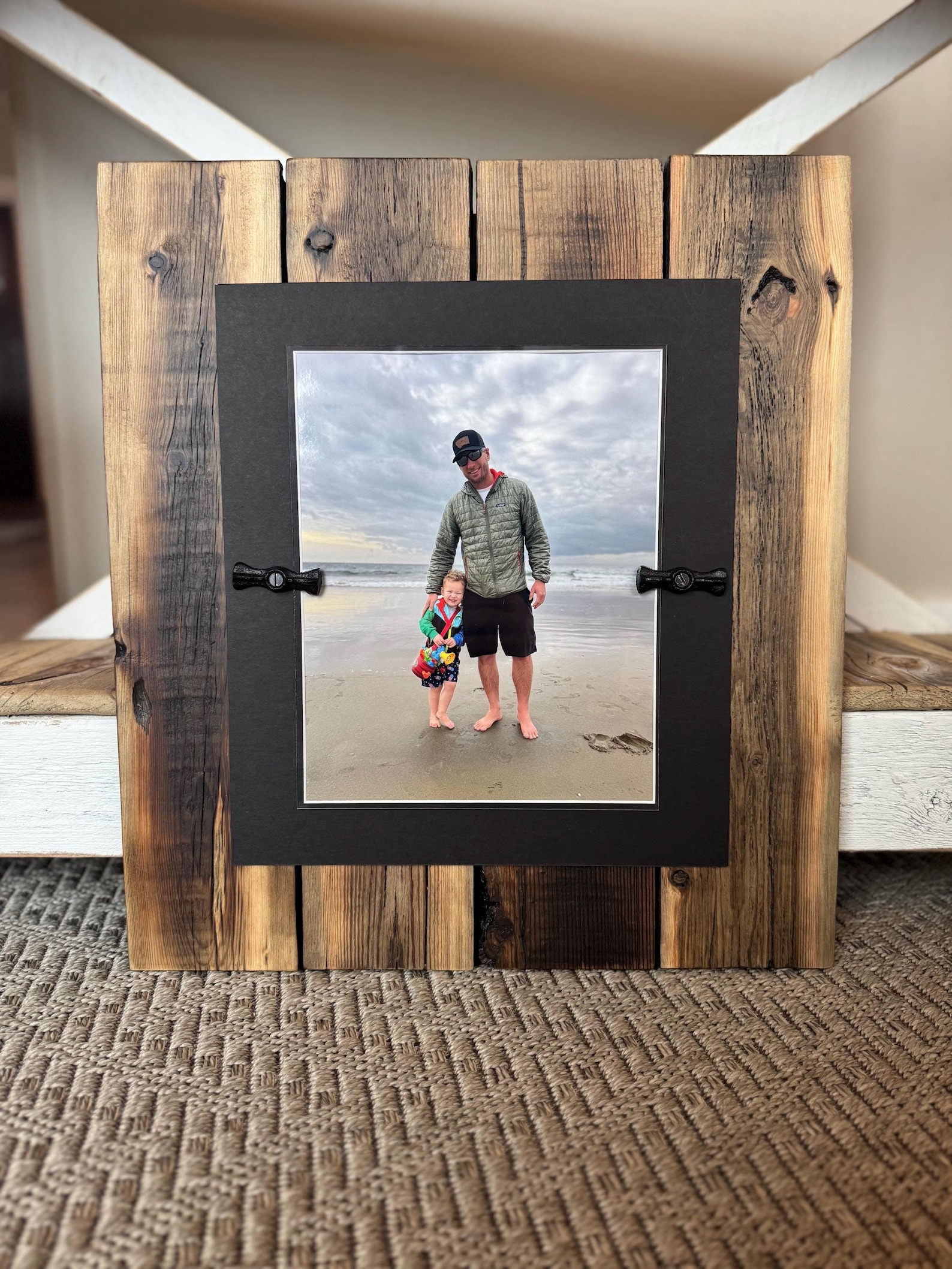 The Natural - Reclaimed Wood Picture Frame With Matting, Acrylic Cover ...