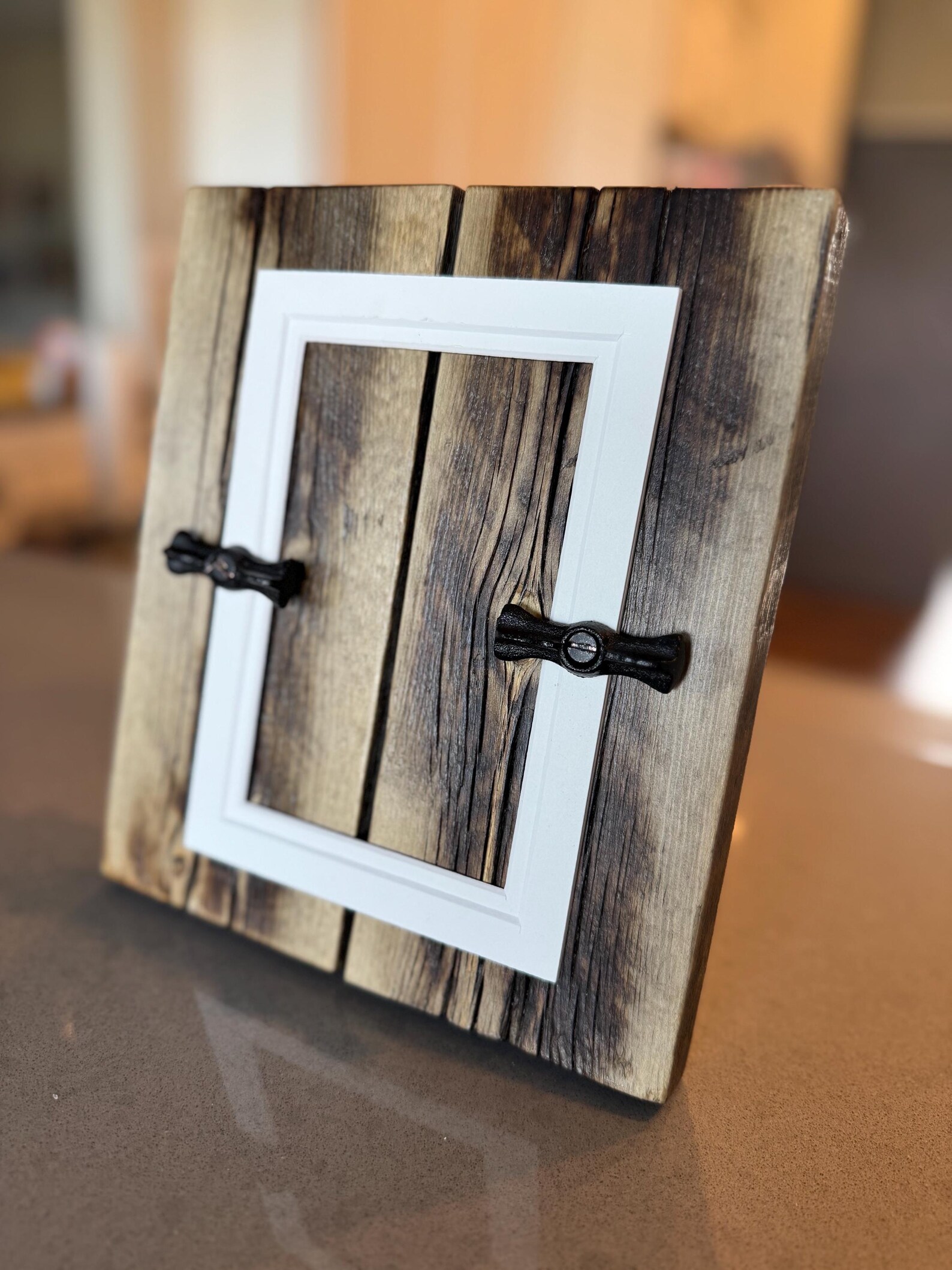 The Tabletop Mini - Reclaimed Wood Picture Frame With Matting, Acrylic ...